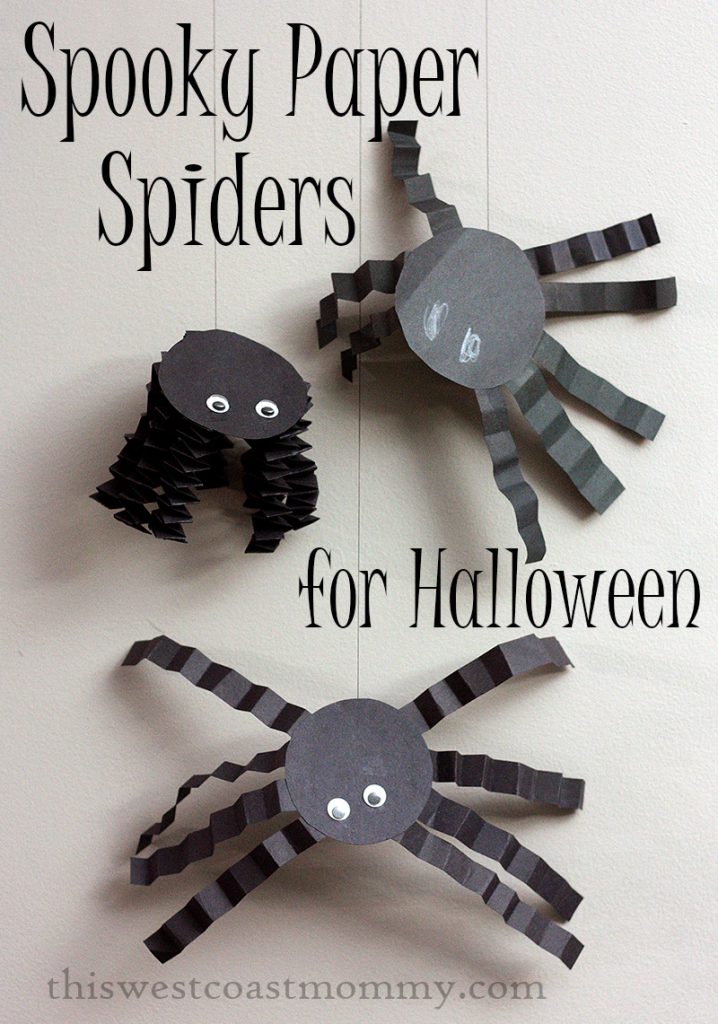 Halloween Craft: Spooky Paper Spiders | This West Coast Mommy