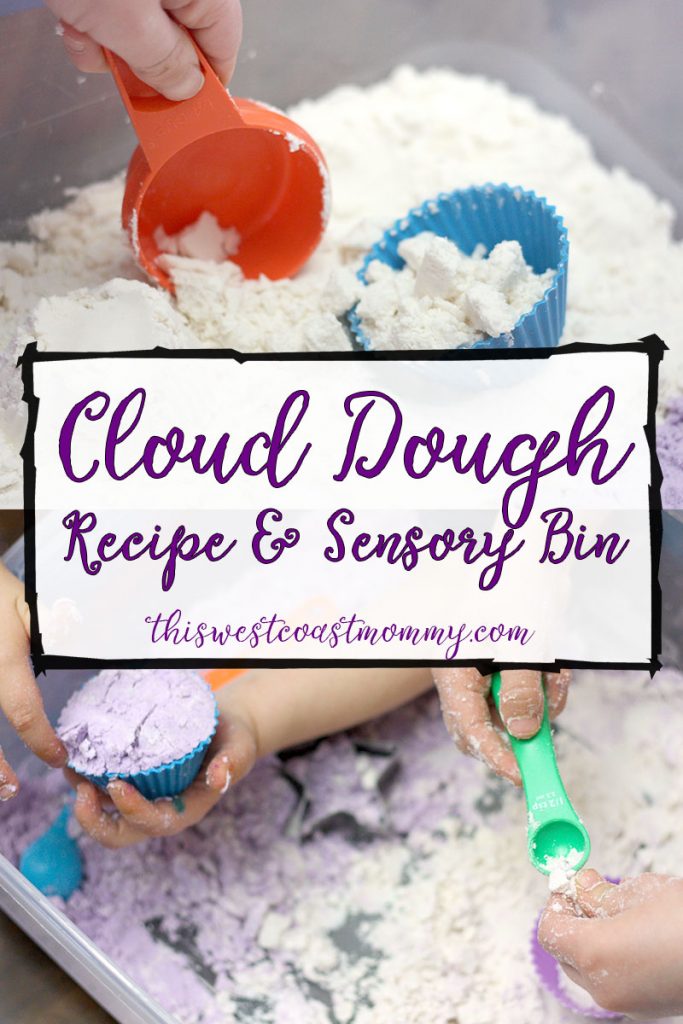 Cloud Dough Sensory Bin | This West Coast Mommy